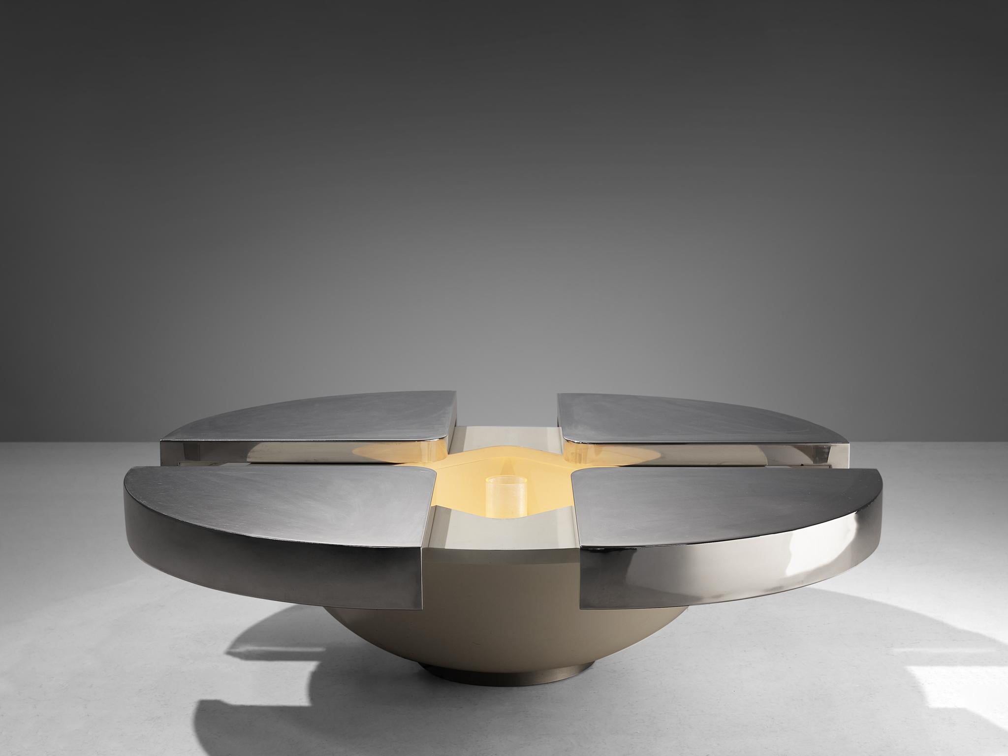 Cesare Augusto Nava Coffee Table 'Quadrifoglio' with Internal Light ...