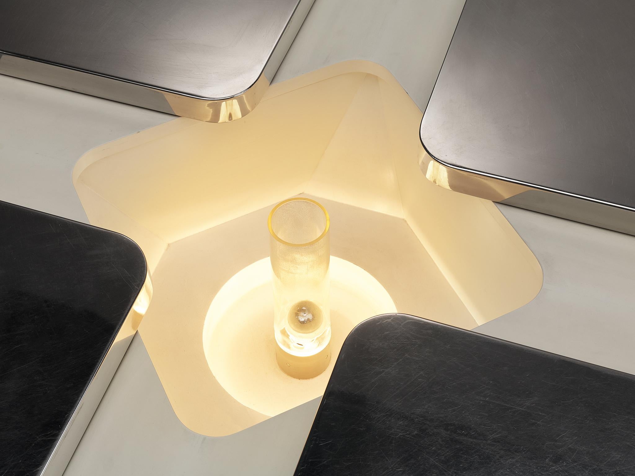 Cesare Augusto Nava Coffee Table 'Quadrifoglio' with Internal Light ...