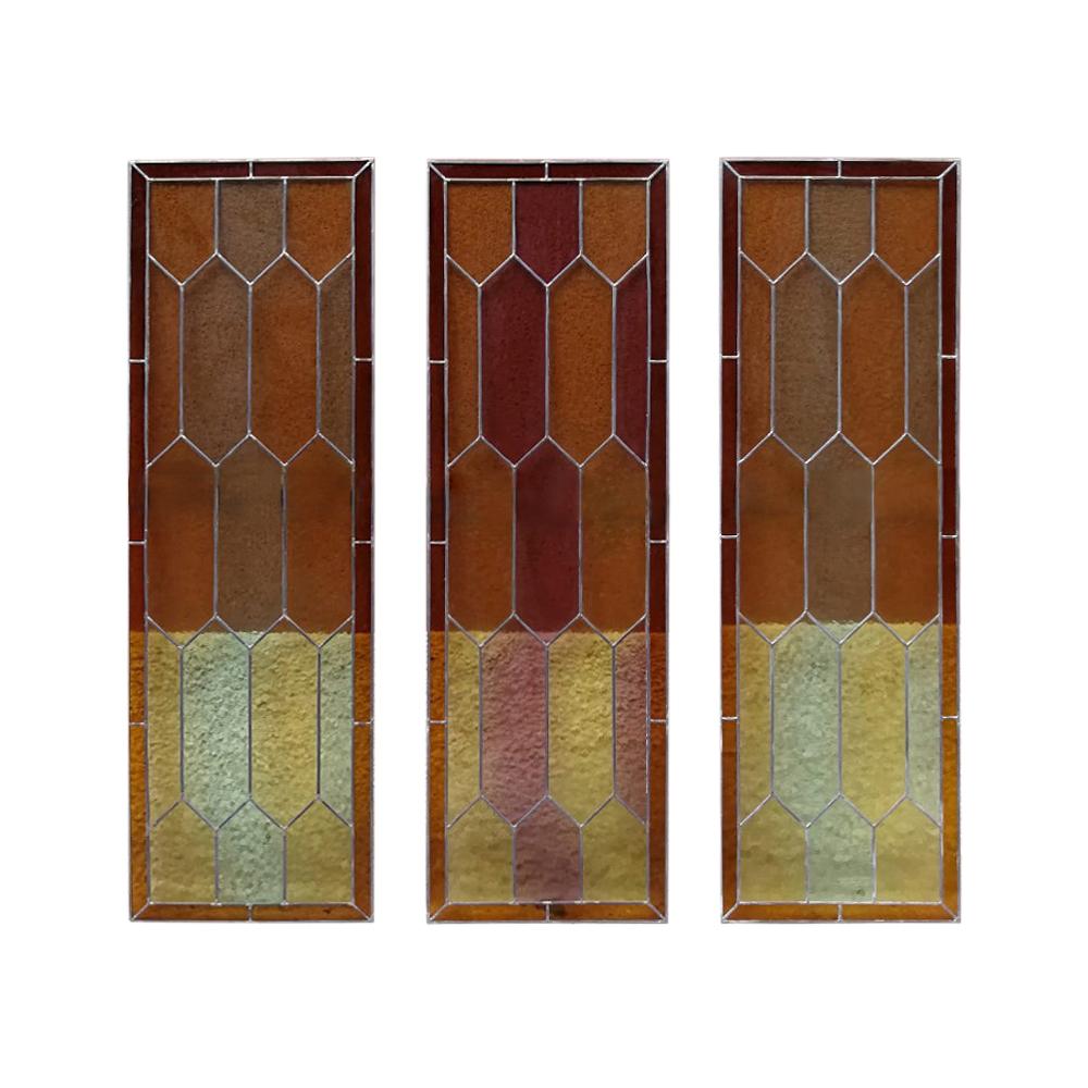 Stained Glass Set with Acid Triple Layers, Gruber For Sale at 1stDibs