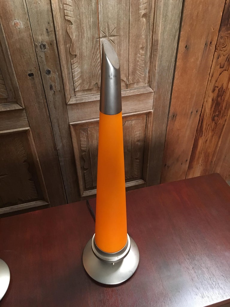 Italian Conical Glass Lamps For Sale at 1stDibs