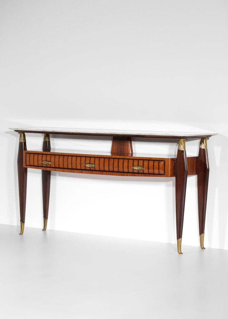 Italian Console 1960s Marble Style Paolo Buffa Vintage For Sale at 1stDibs