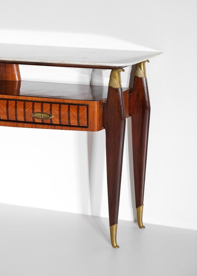 Italian Console 1960s Marble Style Paolo Buffa Vintage For Sale at 1stDibs