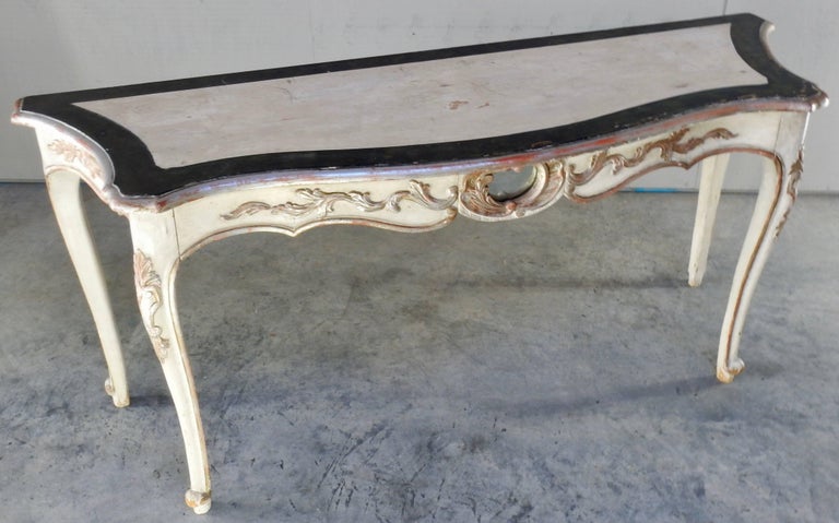 Italian Console Table Hand Painted For Sale at 1stDibs