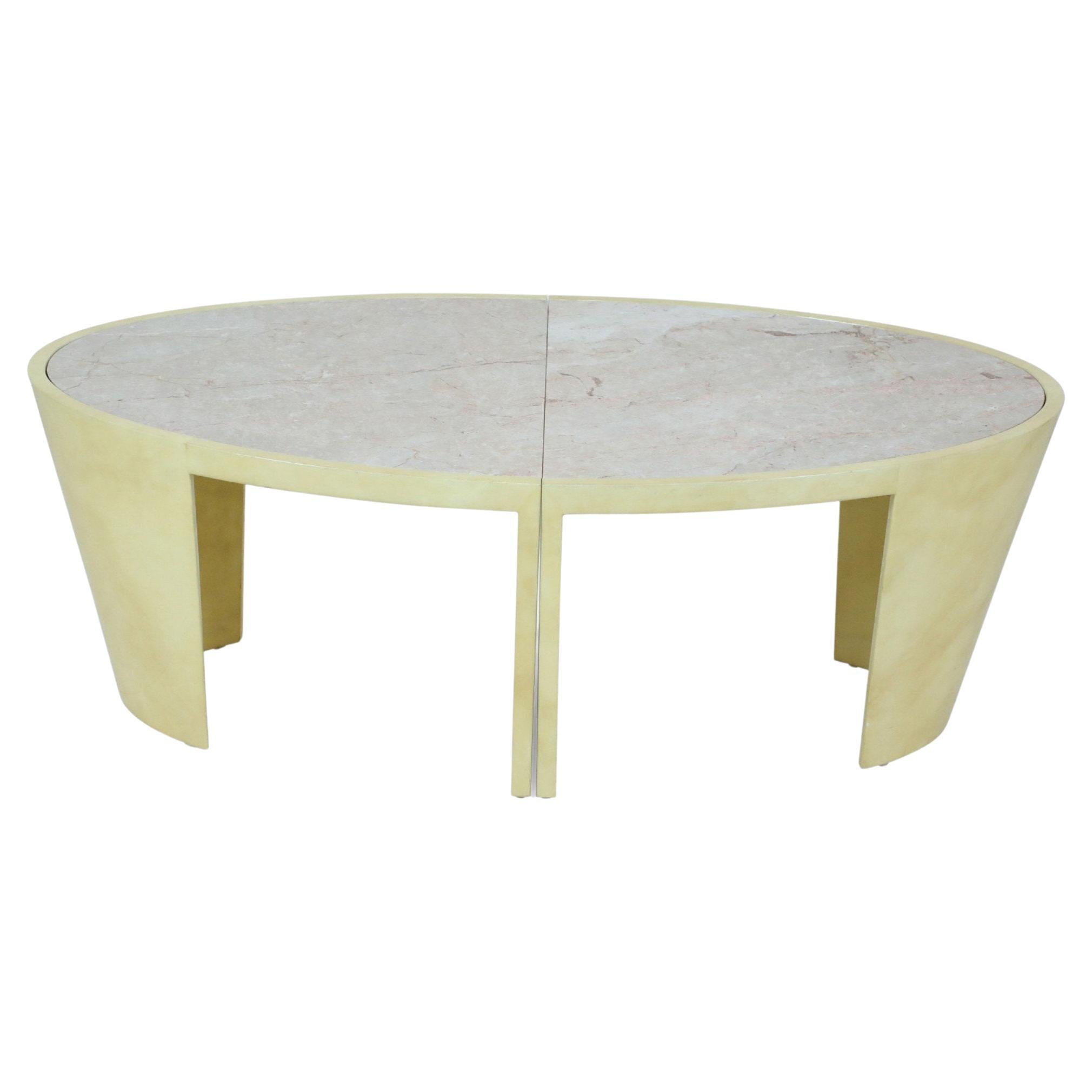 Two Piece Yin Yang Coffee Table at 1stDibs