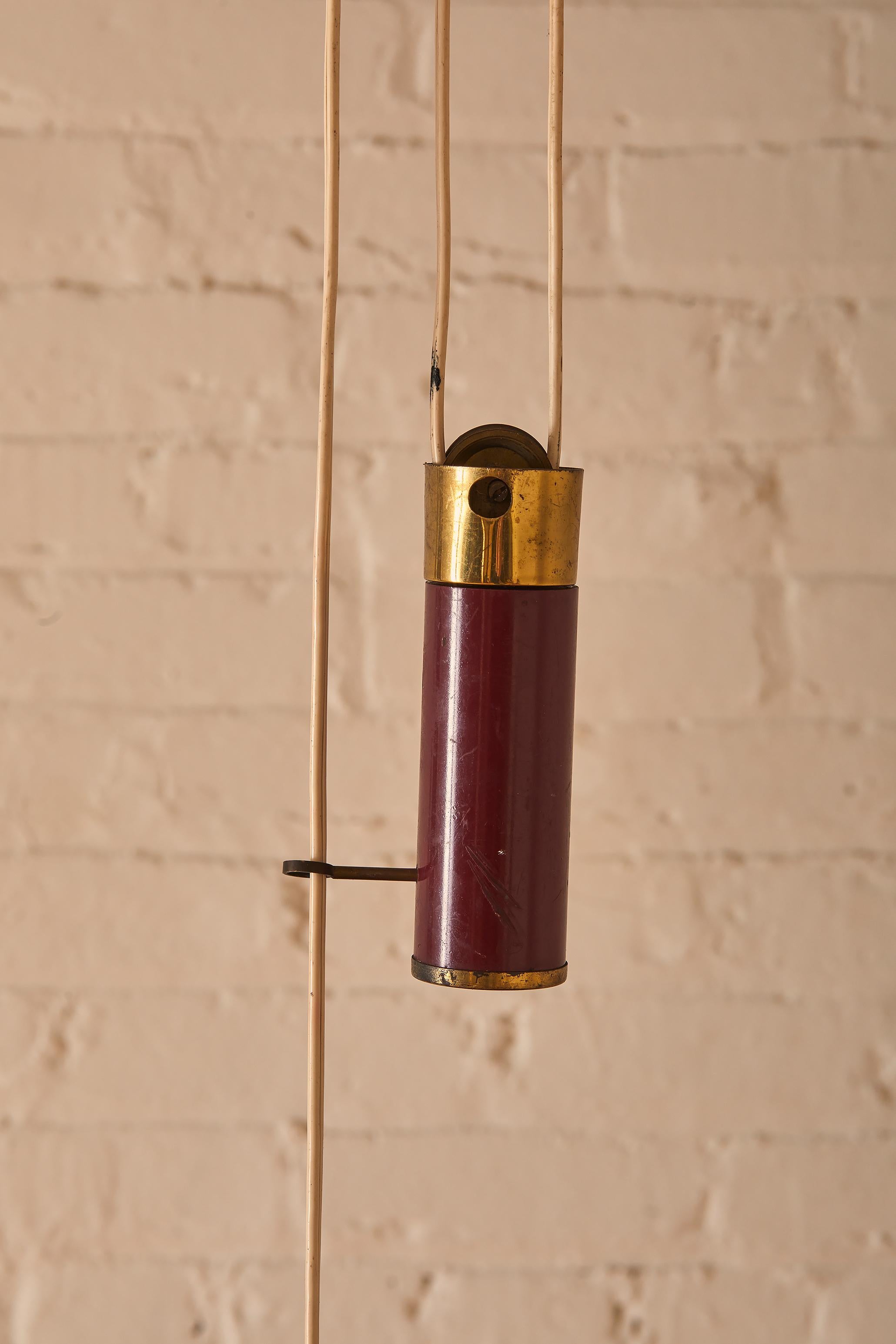 Italian Counterweight Ceiling Pendant For Sale at 1stDibs