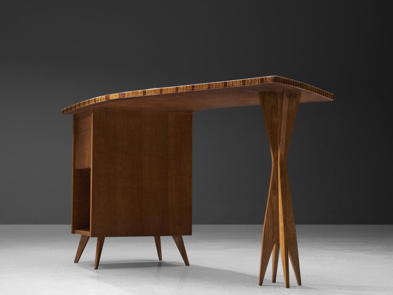 Italian Custom-Made Writing Desk and Chair For Sale at 1stDibs