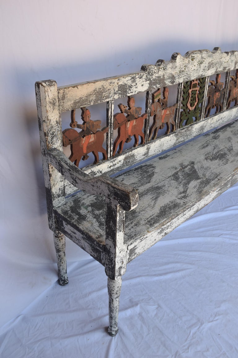 Italian Cutout Bench For Sale at 1stDibs