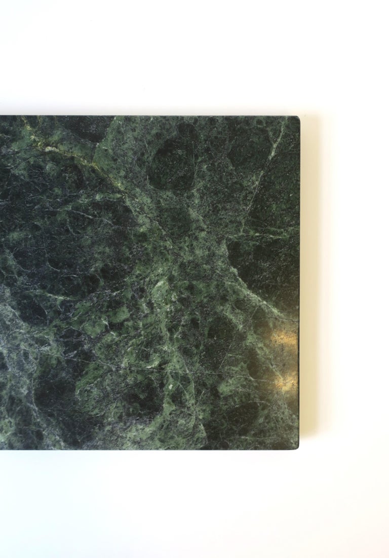 Italian Dark Green Verdi Marble Cutting Board Tray For Sale at 1stDibs