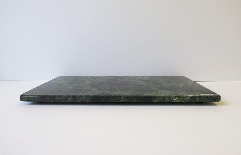 Italian Dark Green Verdi Marble Cutting Board Tray For Sale at 1stDibs