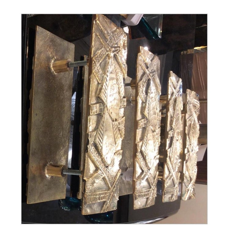Italian Decorative Door Pulls Handle’s in Bronze, 1970 For Sale at 1stDibs