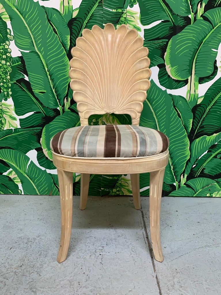 Italian Decorative Venetian Shell Back Dining Chairs, Set of 6 at 1stDibs