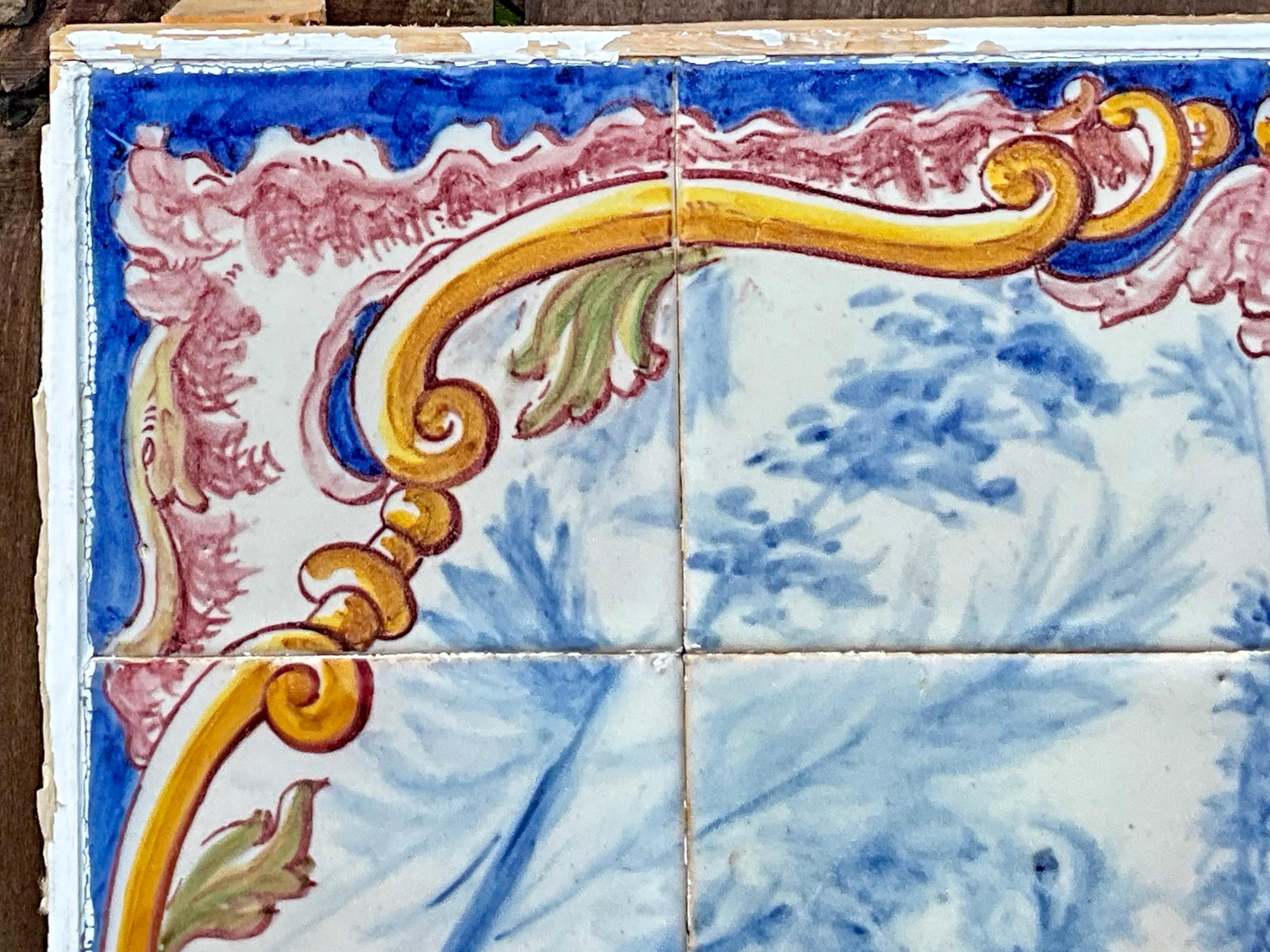 Italian Delft Inspired Blue and White Tile Wall Mural / Backsplash ...