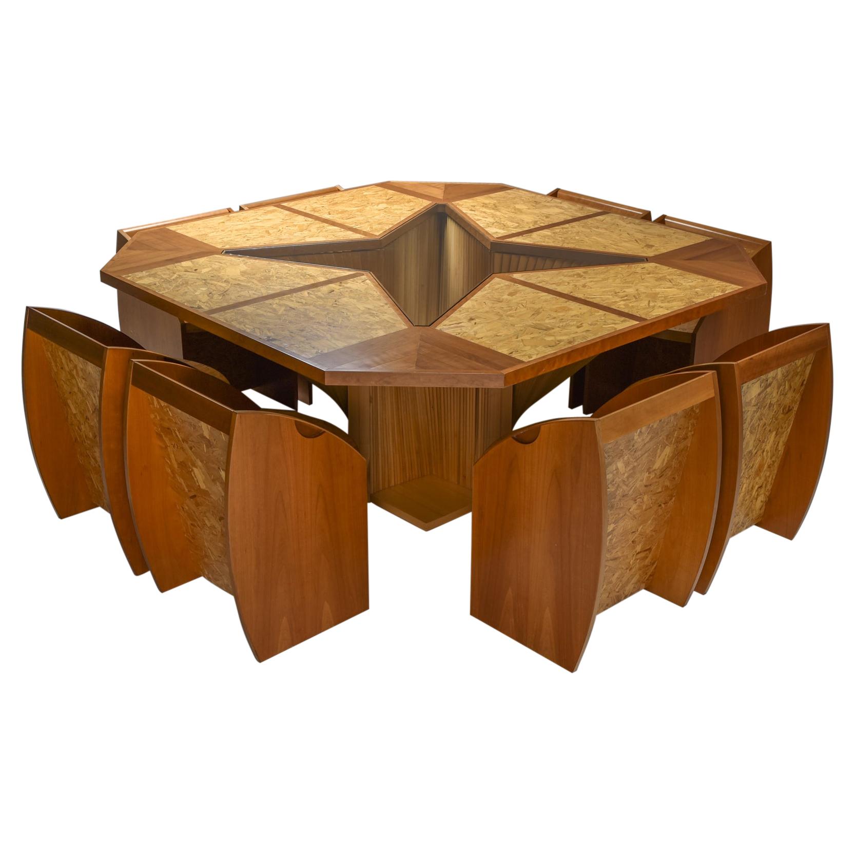 Italian Design Architectural Dining Set For Sale at 1stDibs