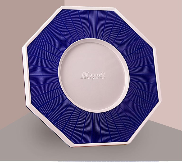 Italian Photo Frame Blue White Plexi ,Otto Sharing For Sale at 1stDibs