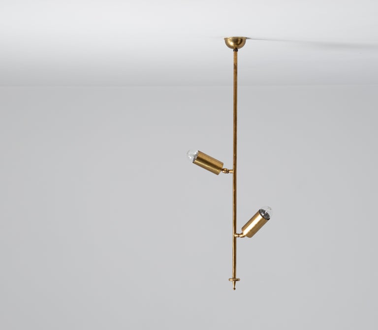 Italian Design Brass Pendant Lamp with Directional Diffusers, Italy ...