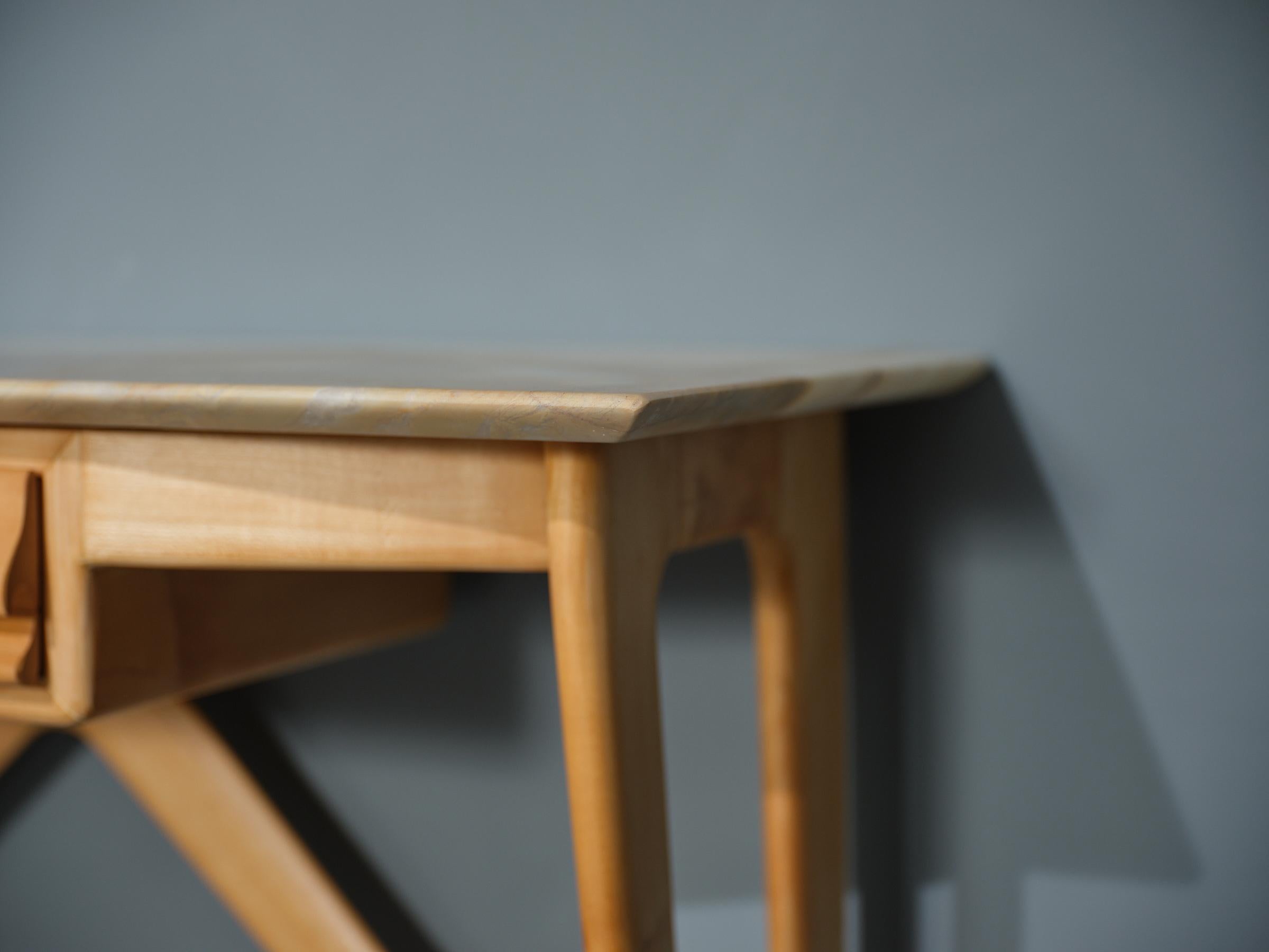 "Italian Design Elegance: Vintage 1950s Console Table with Marble Top ...