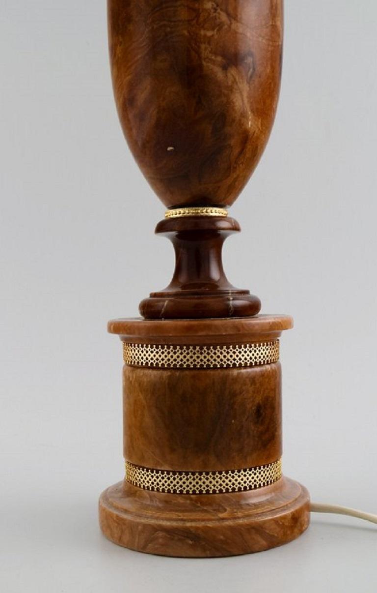 Italian Design, Large "Volterra" Alabaster Table Lamp, Classic Style ...