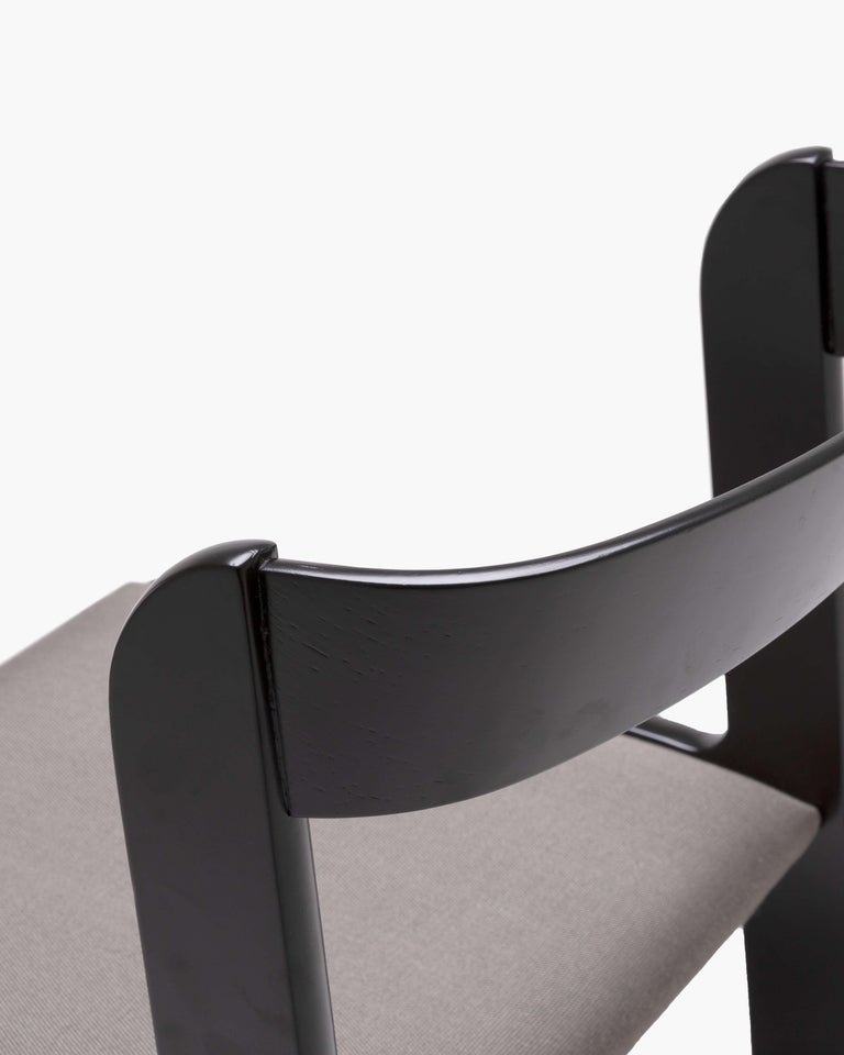 Italian Design Set of Ten Dining Chairs for Mario Sabot in Black ...