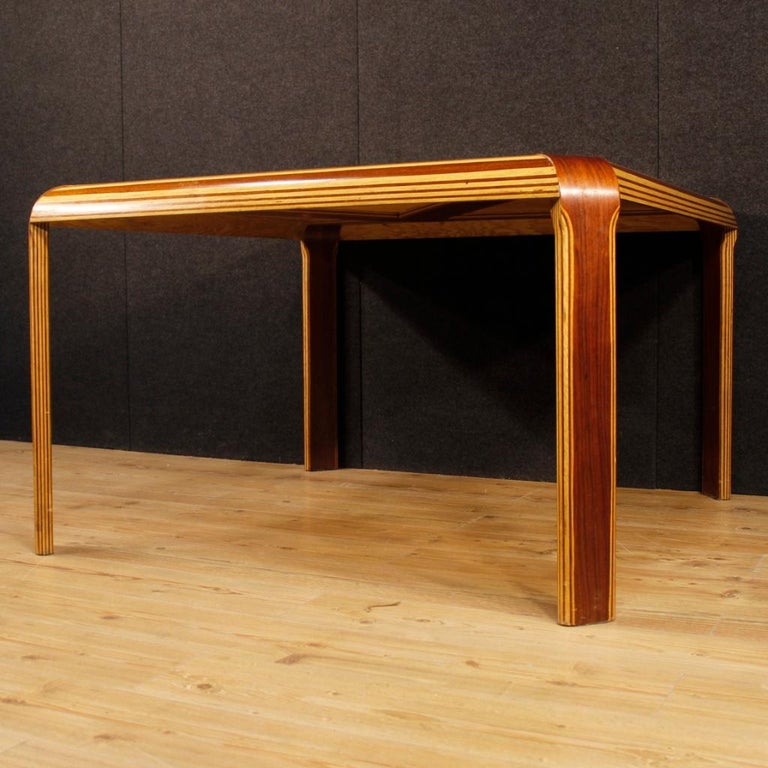Italian Design Table in Maple, Mahogany and Painted Wood from 20th ...