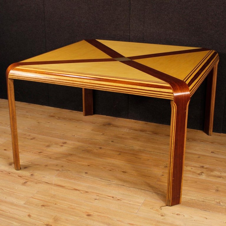 Italian Design Table in Maple, Mahogany and Painted Wood from 20th ...