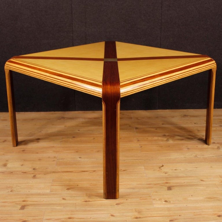 Italian Design Table in Maple, Mahogany and Painted Wood from 20th ...
