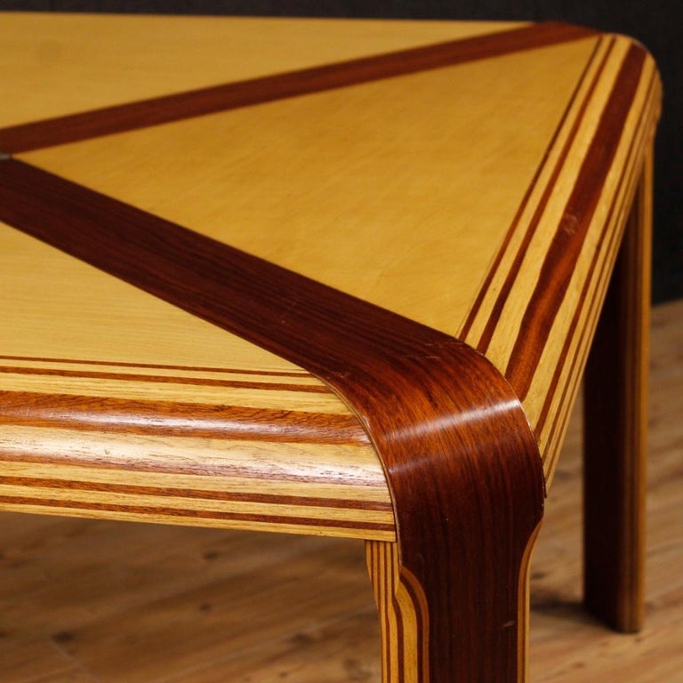 Italian Design Table in Maple, Mahogany and Painted Wood from 20th ...