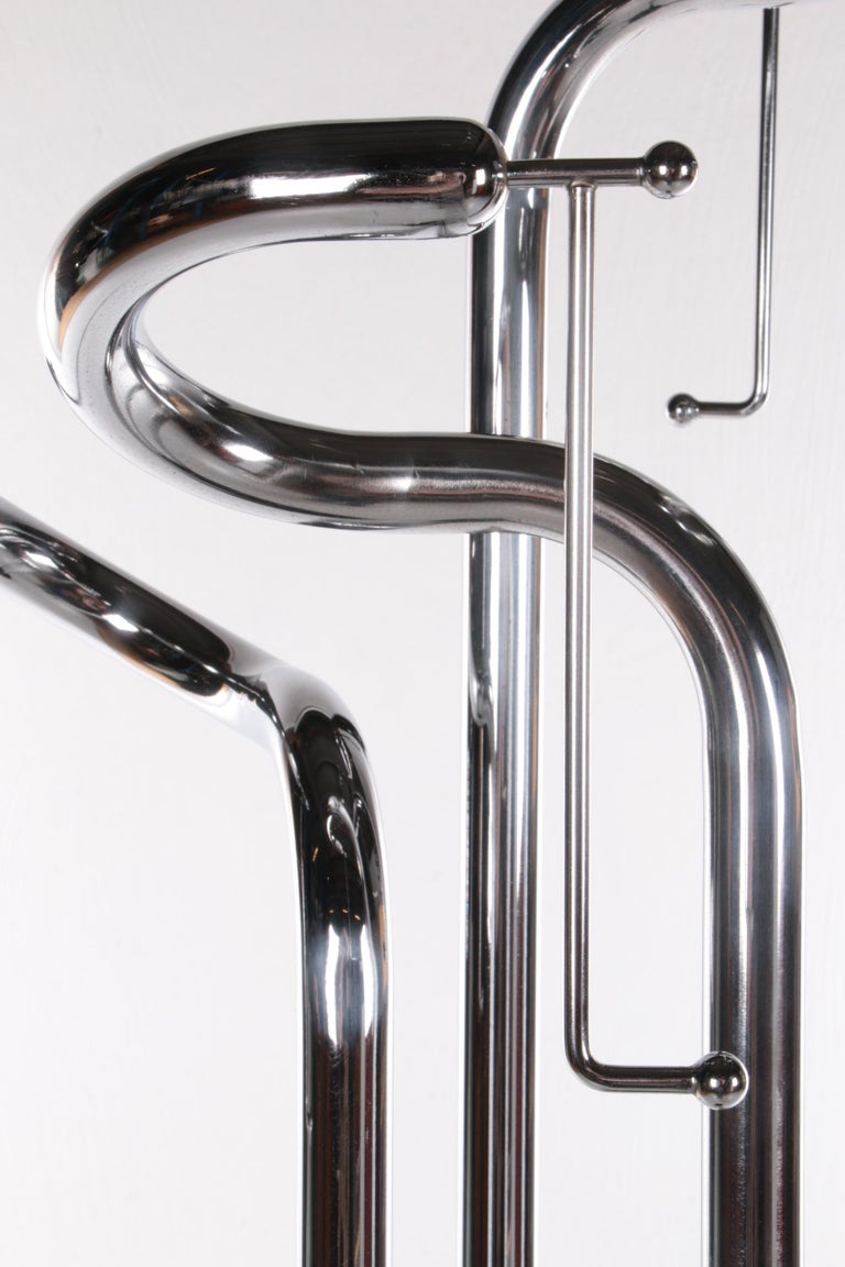 Italian Designer Chrome Coat Rack, 1960s For Sale at 1stDibs