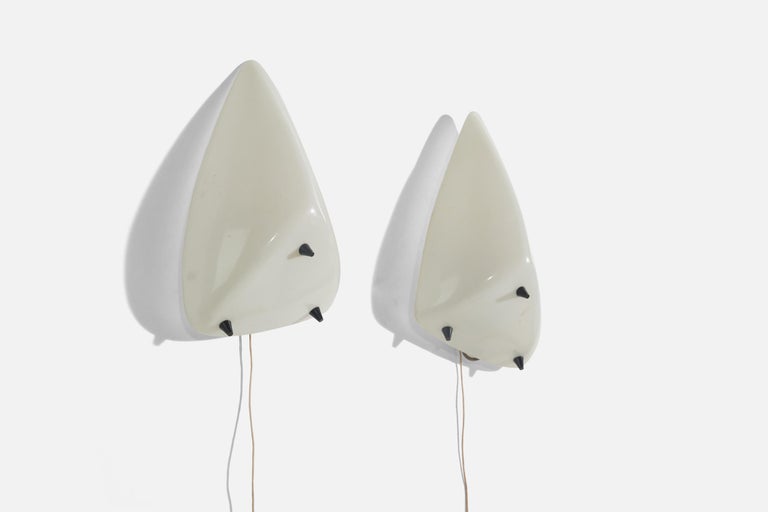 Italian Designer, Freeform Sconces, Acrylic, Metal, Italy, 1960s For ...
