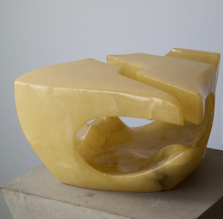 Italian Designer, Large Freeform Table Lamp, Alabaster, Italy, 1970s ...