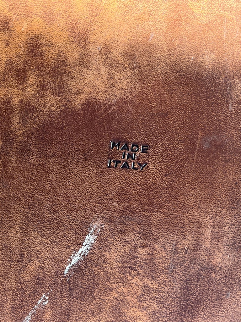 Italian Designer, Organic Vide-Poche, Wet-Molded Brown Leather, Italy ...