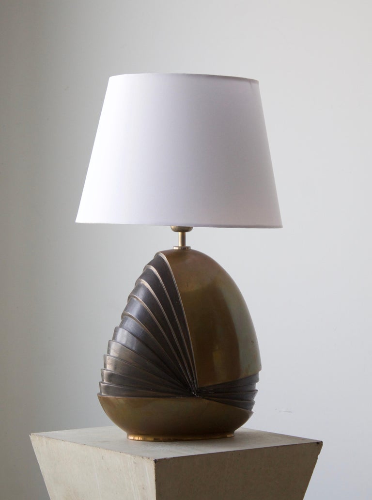 Italian Designer, Sizable Table Lamp, Brass, Italy, 1970s For Sale at ...