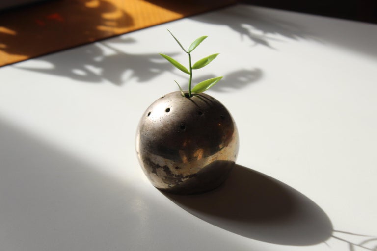 Italian Designer, Small Handmade Vase / Sculpture, Silver Plate, Italy ...