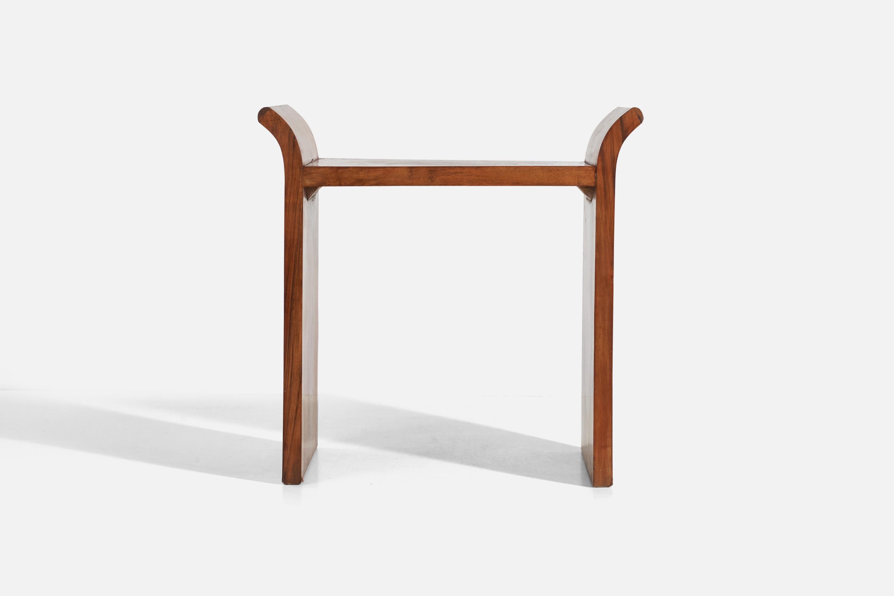 Italian Designer, Stools, Walnut, Italy, 1940s at 1stDibs