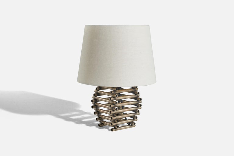 Italian Designer, Table Lamps, Metal, Italy, 1950s For Sale at 1stDibs