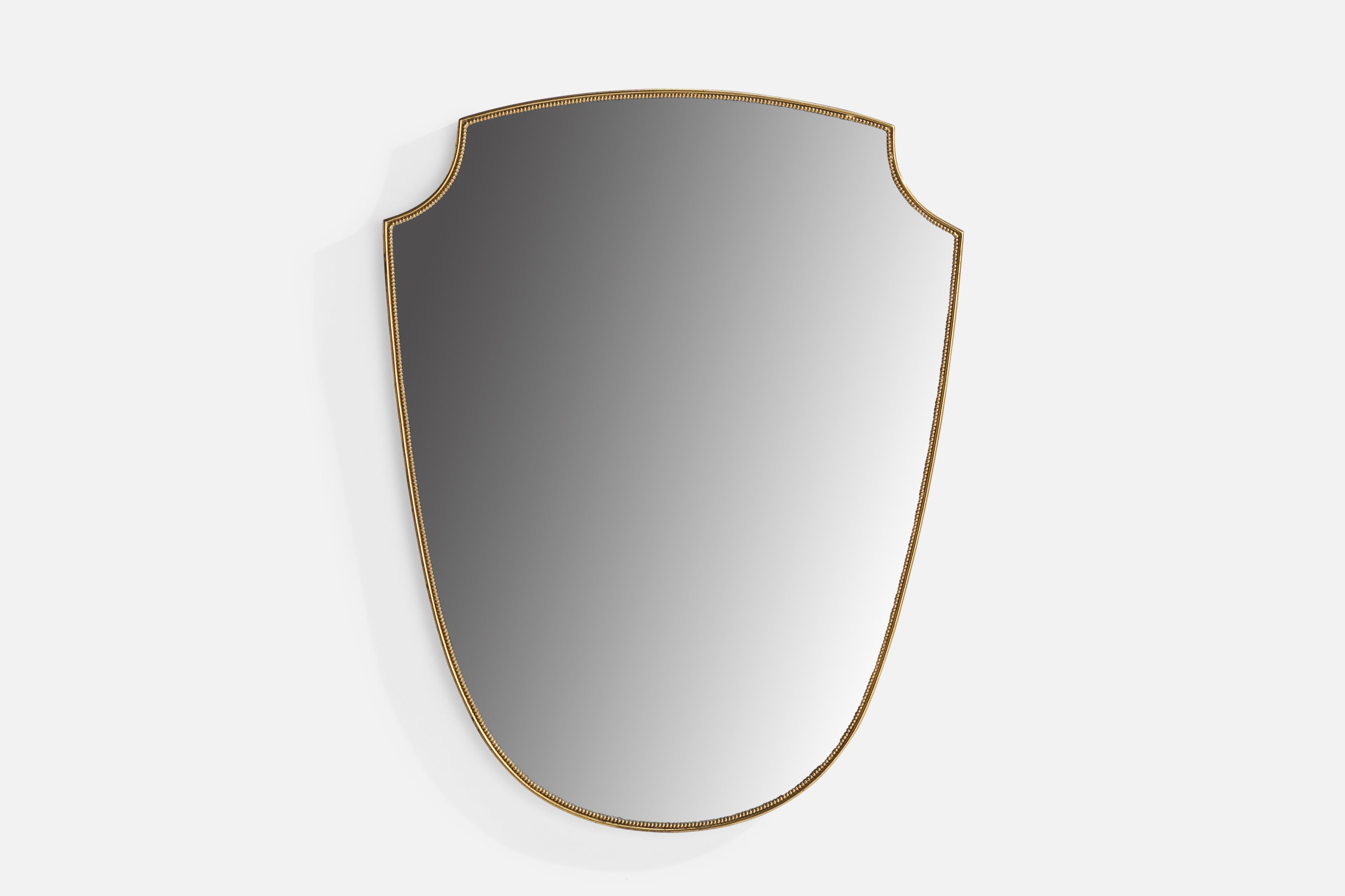 Italian Designer, Wall Mirror, Brass, Italy, 1940s For Sale at 1stDibs
