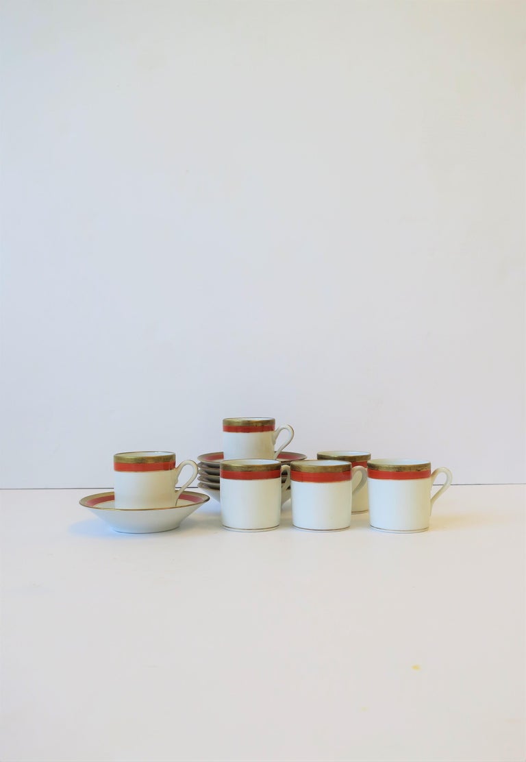 Italian Designer White Gold and Orange Espresso Coffee Cup by Richard ...