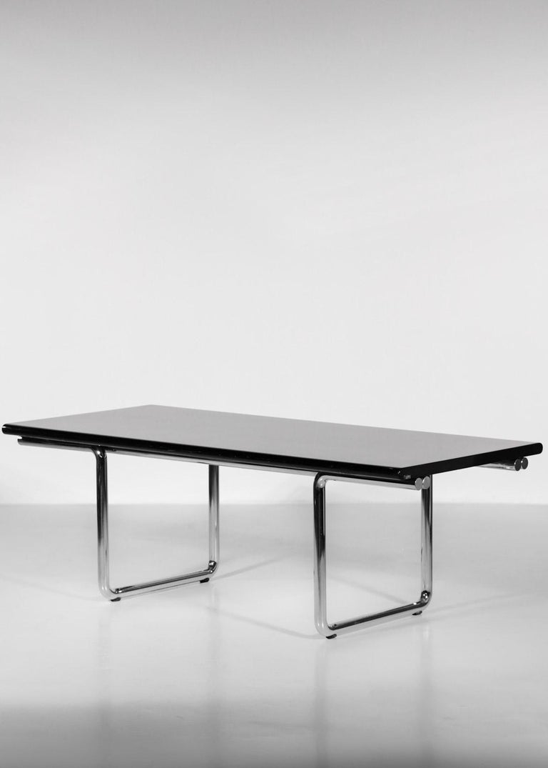 Italian Desk / Dining Table Castelli 1970s Chrome at 1stDibs