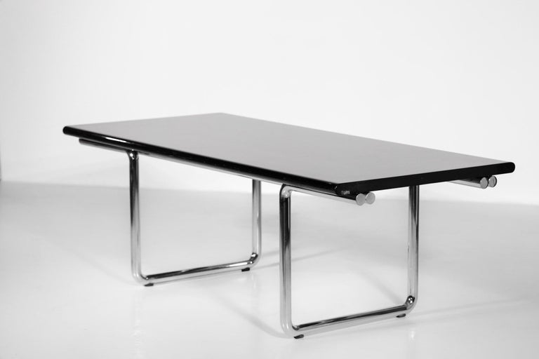 Italian Desk / Dining Table Castelli 1970s Chrome at 1stDibs