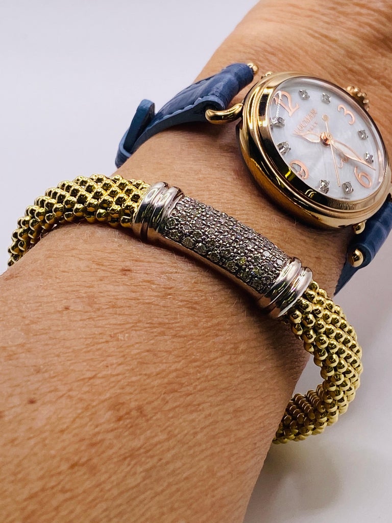 Italian Diamond Cuff Bracelet For Sale at 1stDibs