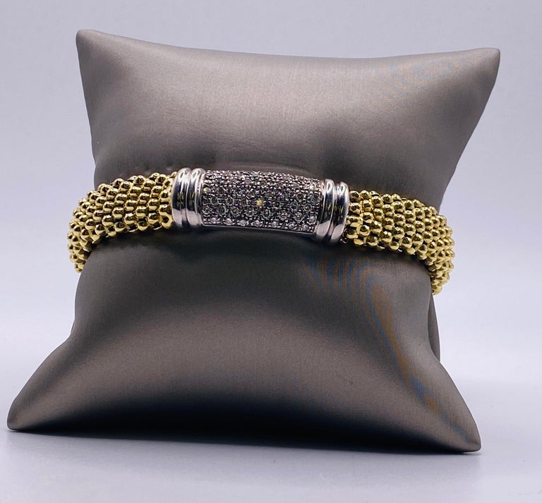 Italian Diamond Cuff Bracelet For Sale at 1stDibs