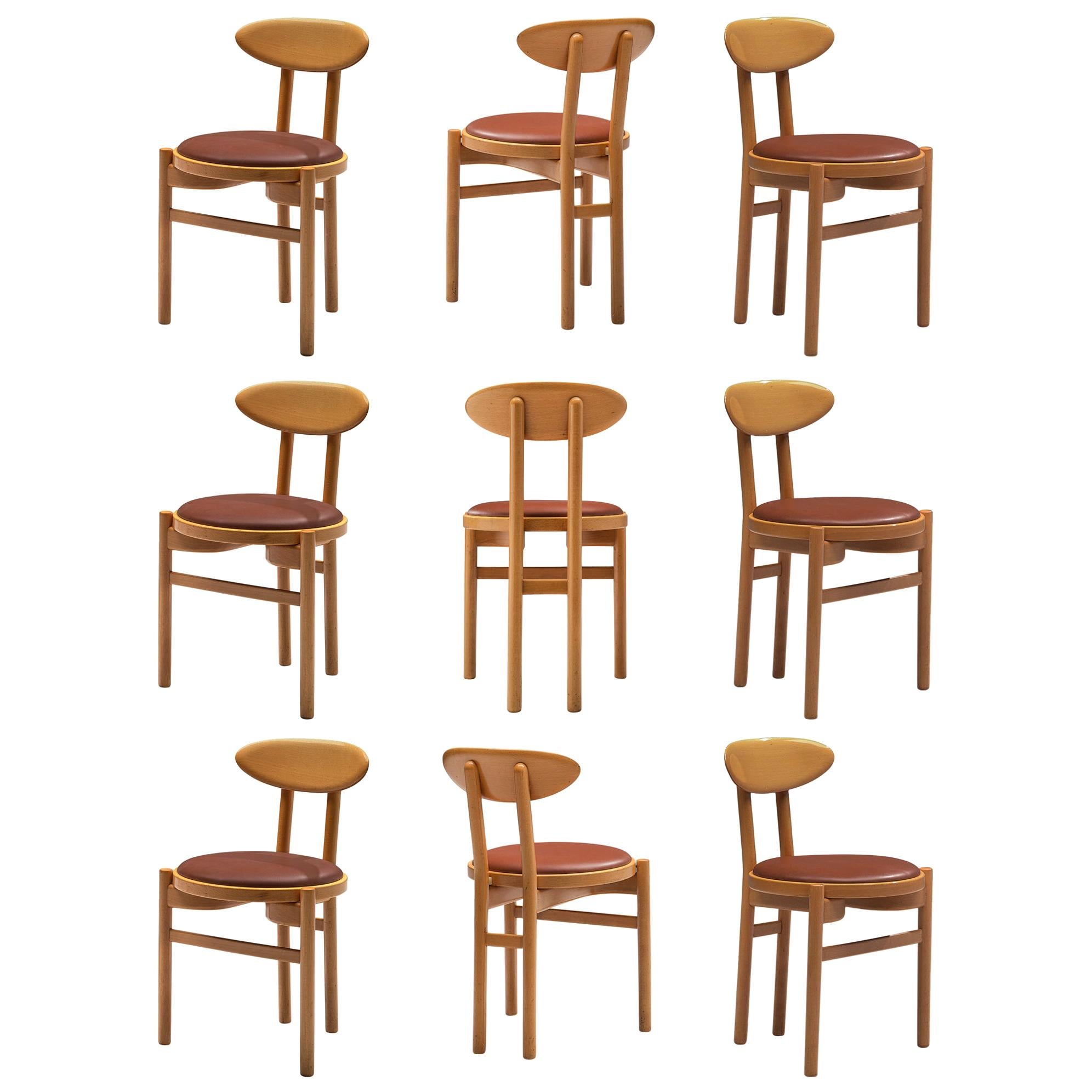 Italian Dining Chairs by Pozzi For Sale at 1stDibs
