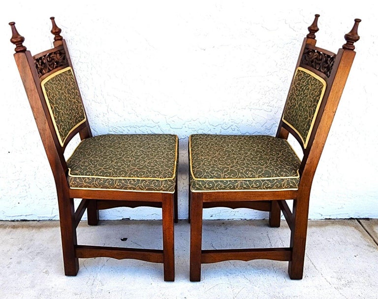 Italian Dining Chairs Tuscan Revival Midcentury For Sale at 1stDibs
