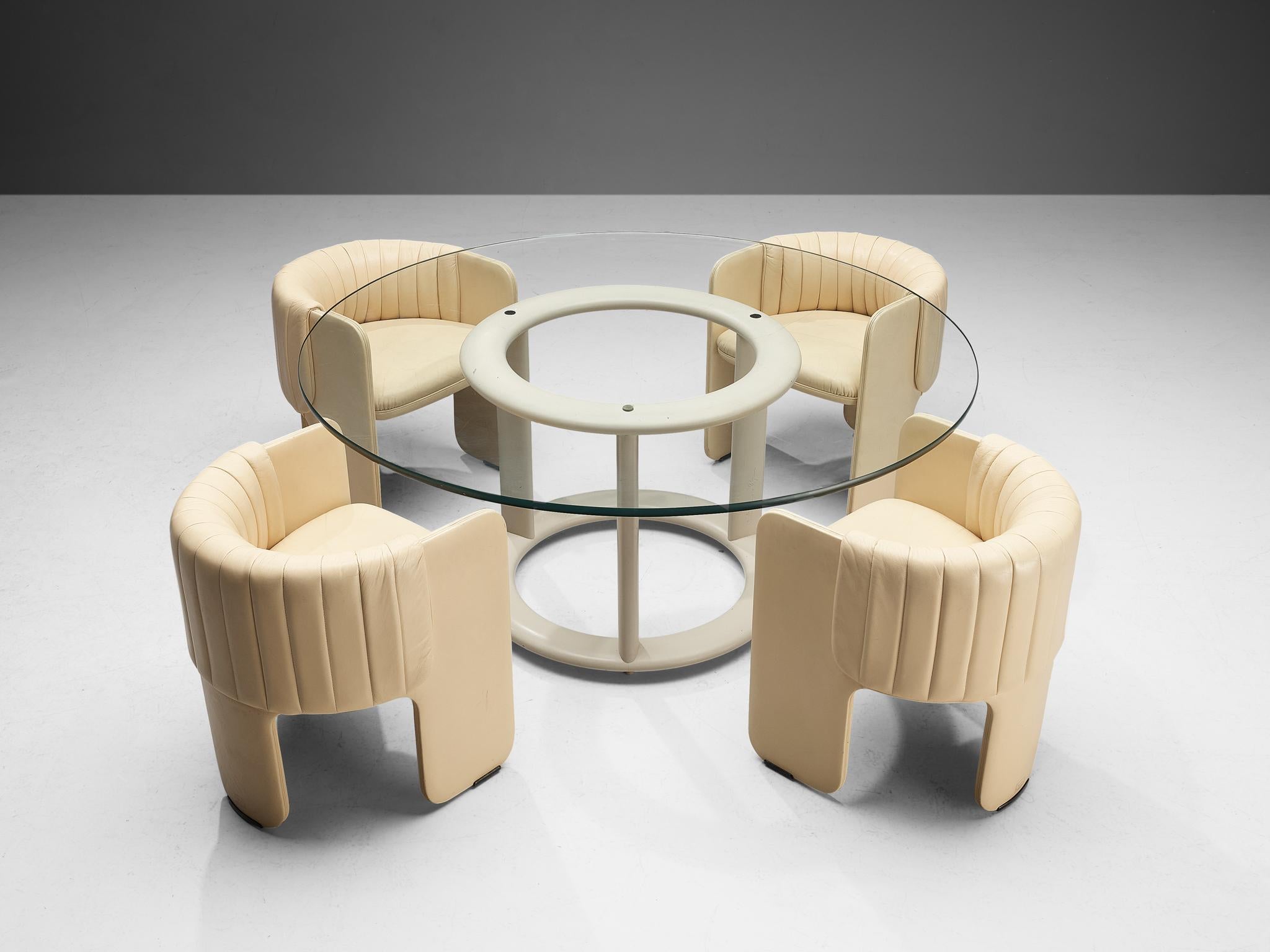 Italian Dining Set with Pozzi Dining Table and Luigi Massoni Chairs For ...