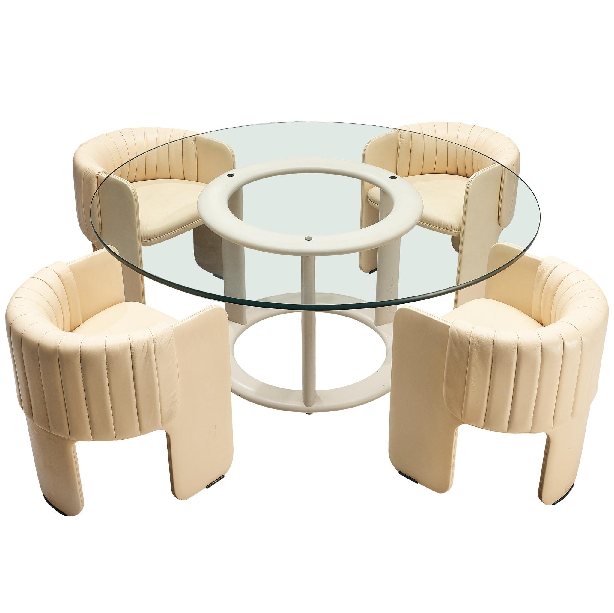 Italian Dining Set with Pozzi Dining Table and Luigi Massoni Dinette ...