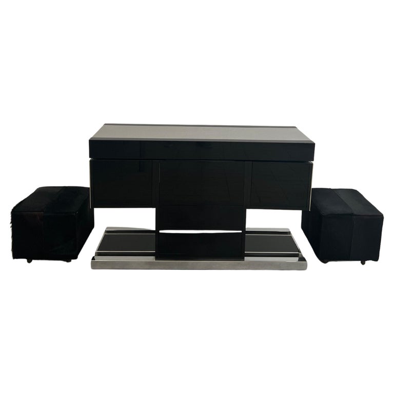 Console de bar italienne en chrome et laque de Willy Rizzo En vente sur ...