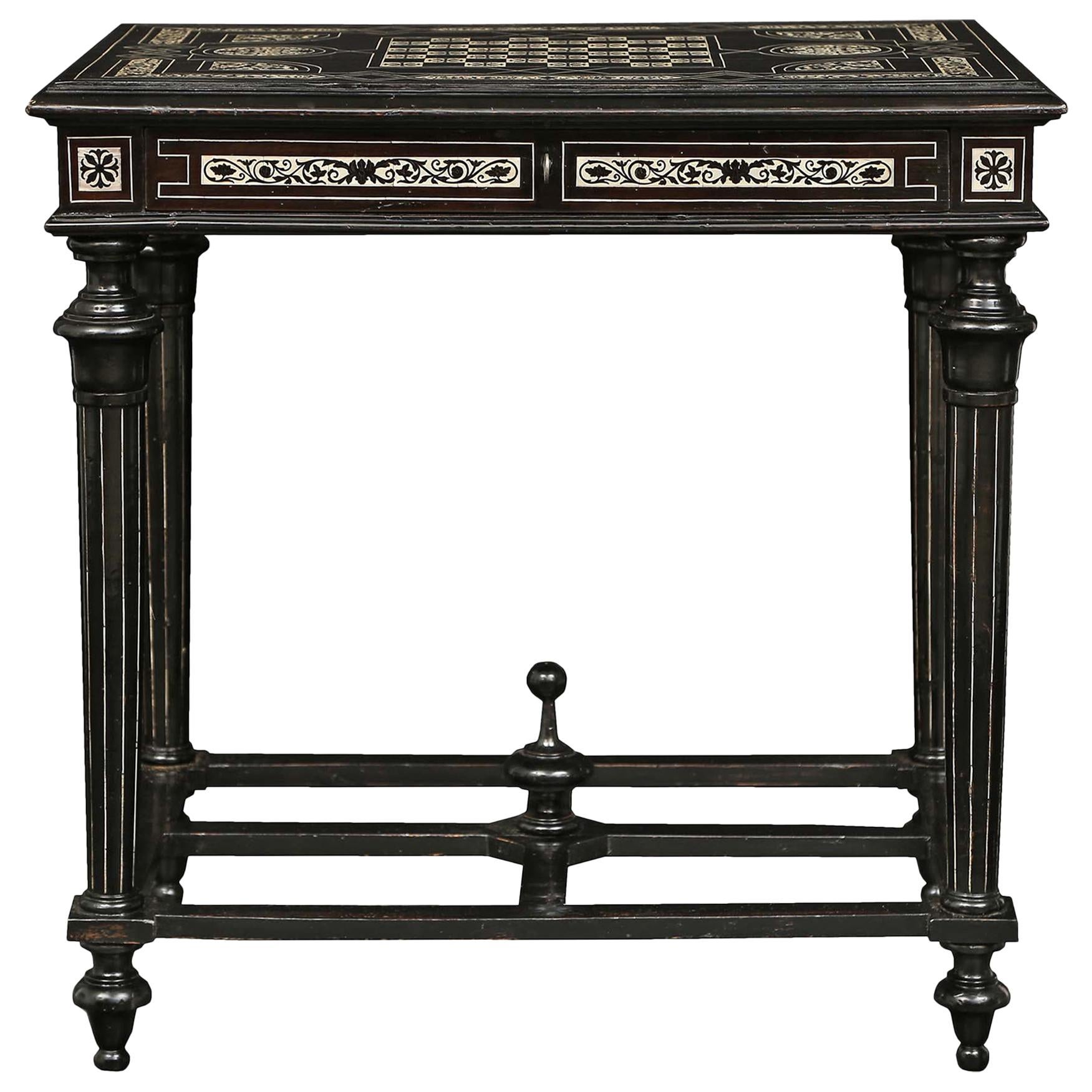 French Early 19th Century First Empire Mahogany and Ebony Round Center ...