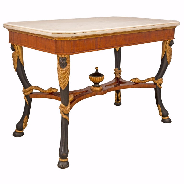 Italian Early 19th Century Neoclassical St. Center Table, from Naples ...
