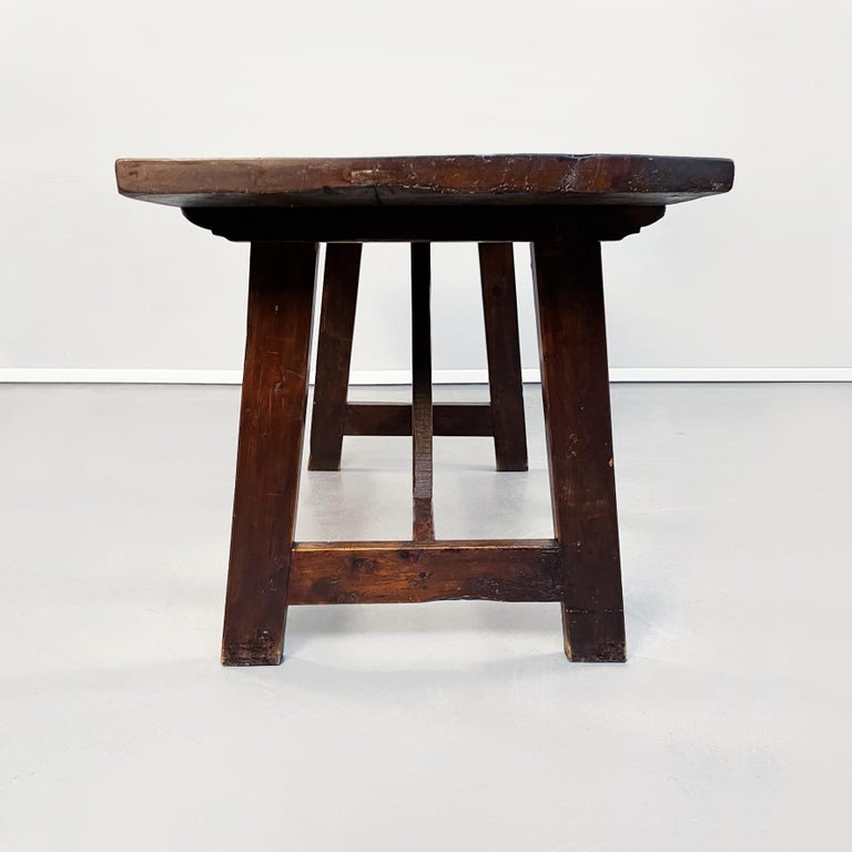 Italian Early 20th Century Solid Wood Monk's Table, Early 1900s at 1stDibs