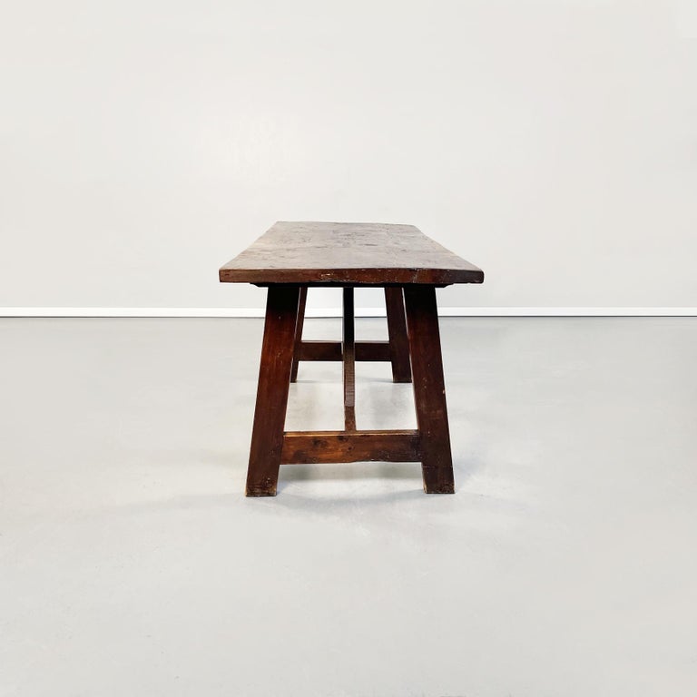 Italian Early 20th Century Solid Wood Monk's Table, Early 1900s at 1stDibs