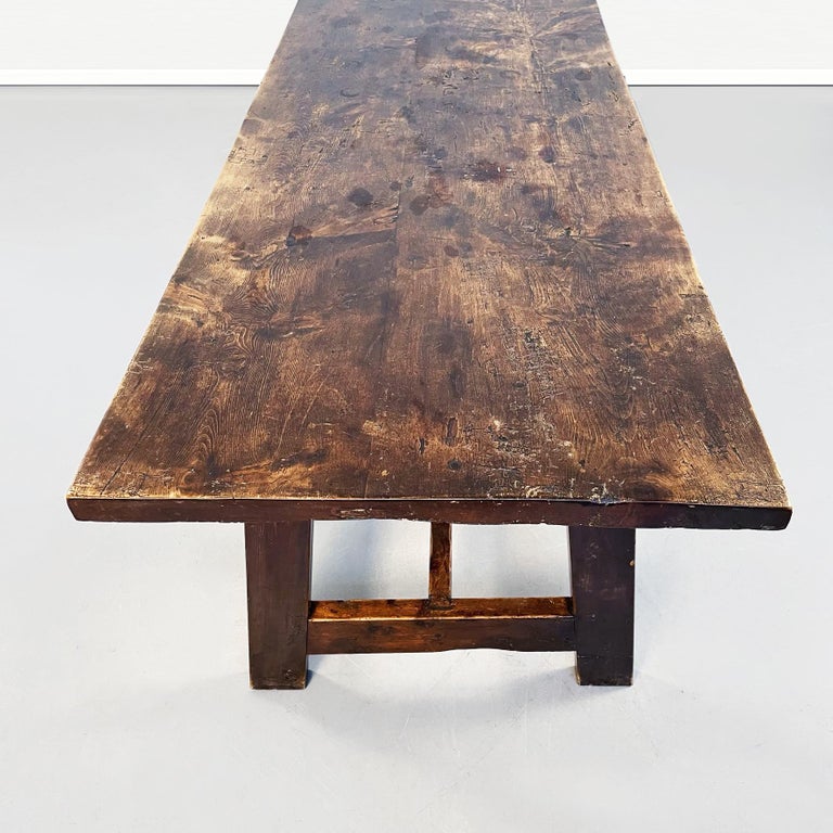 Italian Early 20th Century Solid Wood Monk's Table, Early 1900s at 1stDibs